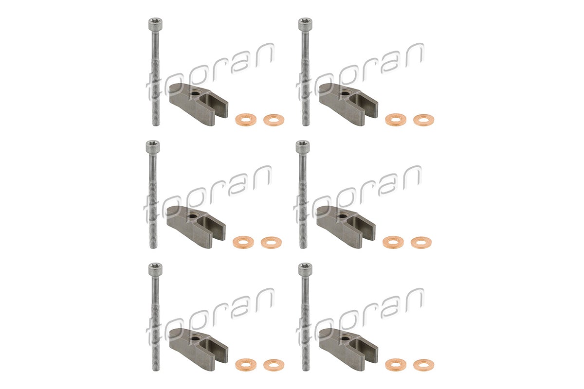 Mercedes Fuel Injector Bolt & Bracket Kit of 6 - 0009902907K1X6 | Only Euro